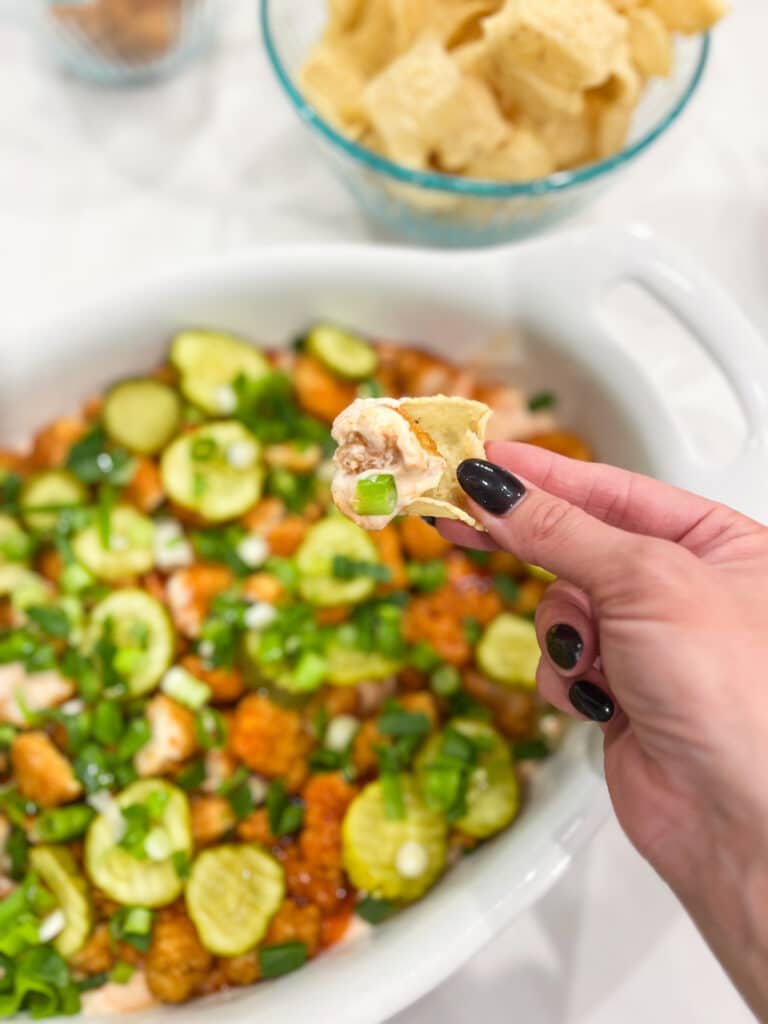 Nashville Hot Chicken Dip - Stilettos & Diapers